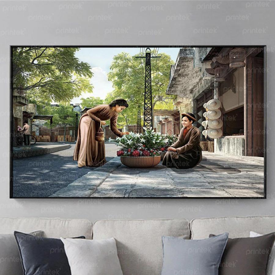 Tranh canvas phố cổ – MS4404 - Printek